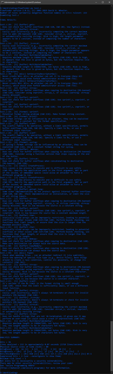 How To: Use Flawfinder to Find Security Vulnerabilities in C Code – The ...